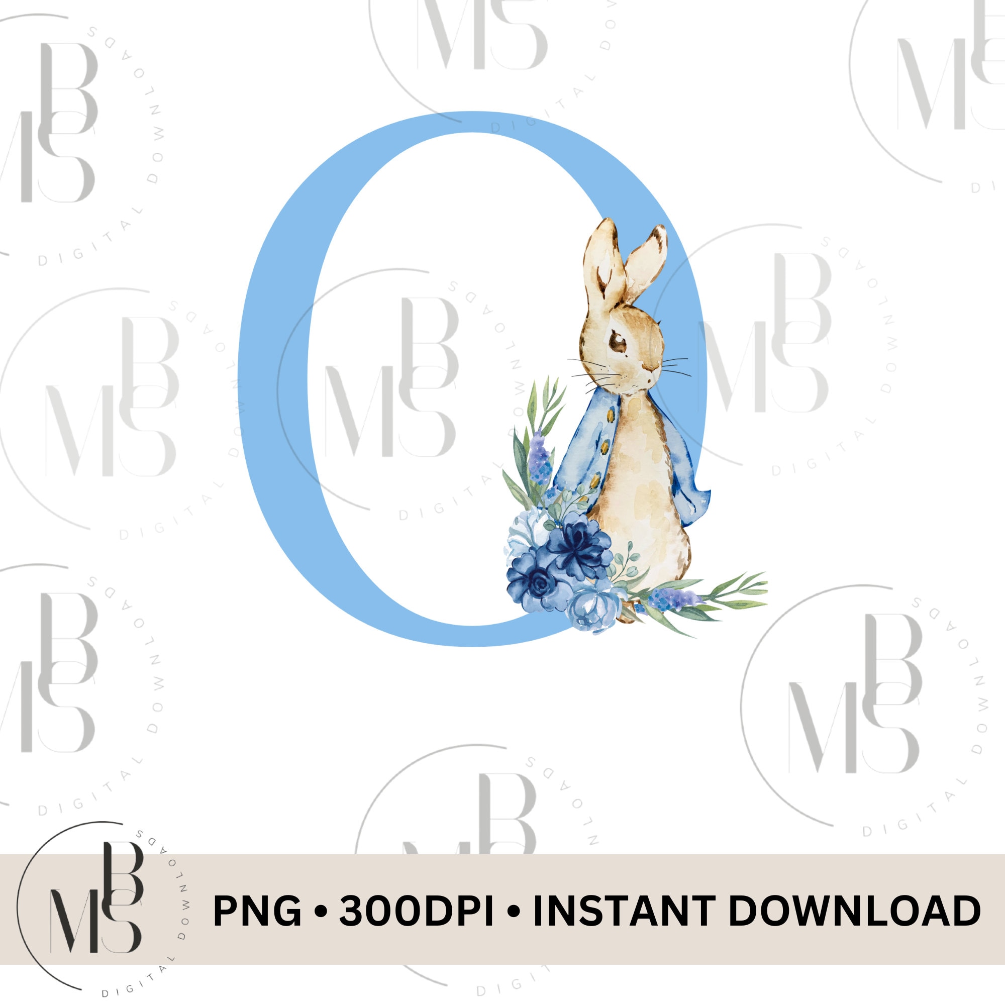 Peter Rabbit PNG | LETTER O | Clipart | Downloadable | Instant Download ...