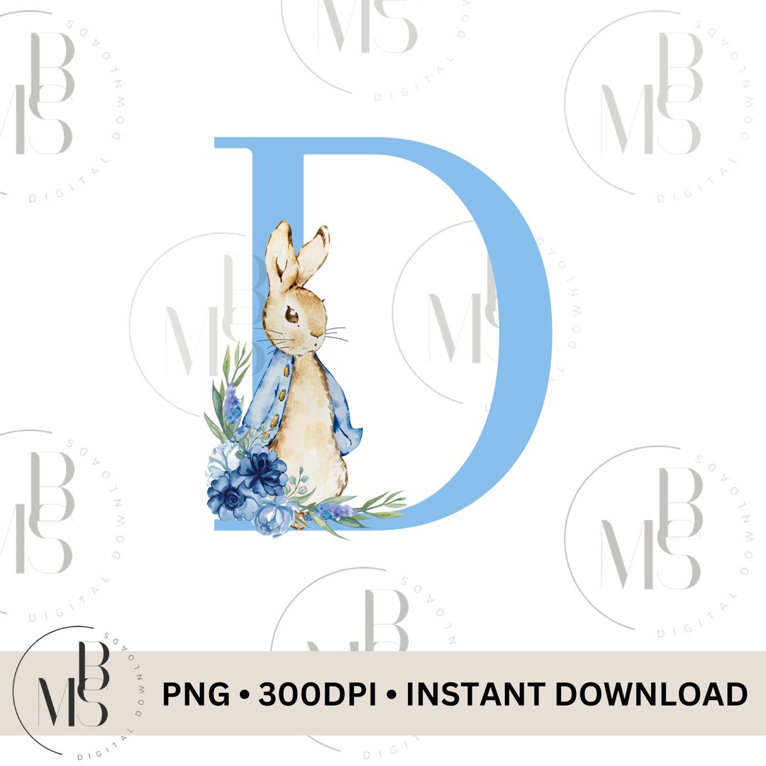 Peter Rabbit PNG | LETTER D | Clipart | Downloadable | Instant Download ...