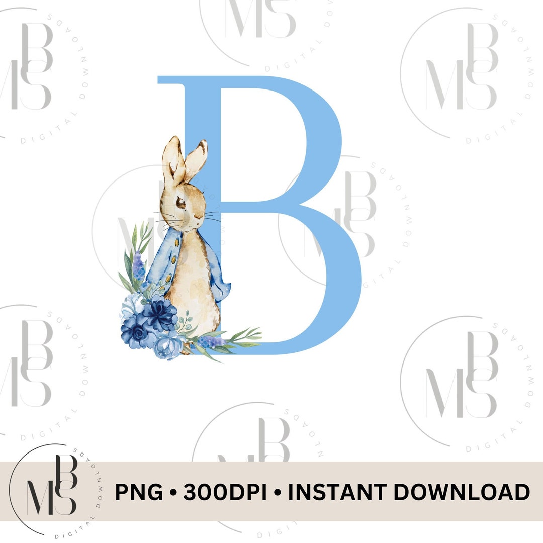 Peter Rabbit PNG | LETTER B | Clipart | Downloadable | Instant Download ...