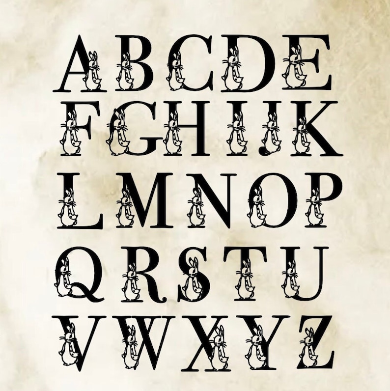 Peter Rabbit SVG | Initial 26 Individual Design | Cut File on Cricut ...