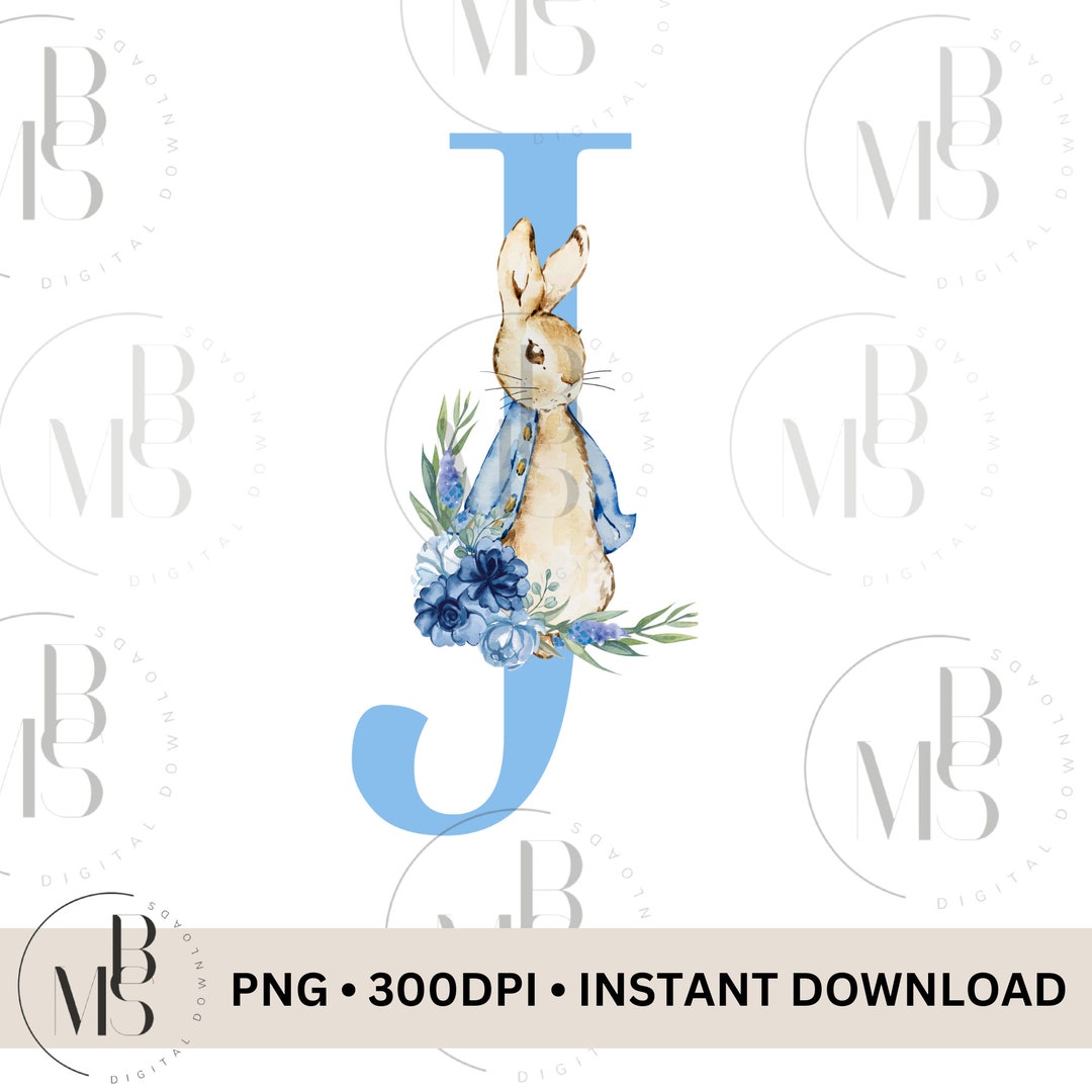 Peter Rabbit PNG | LETTER J | Clipart | Downloadable | Instant Download ...