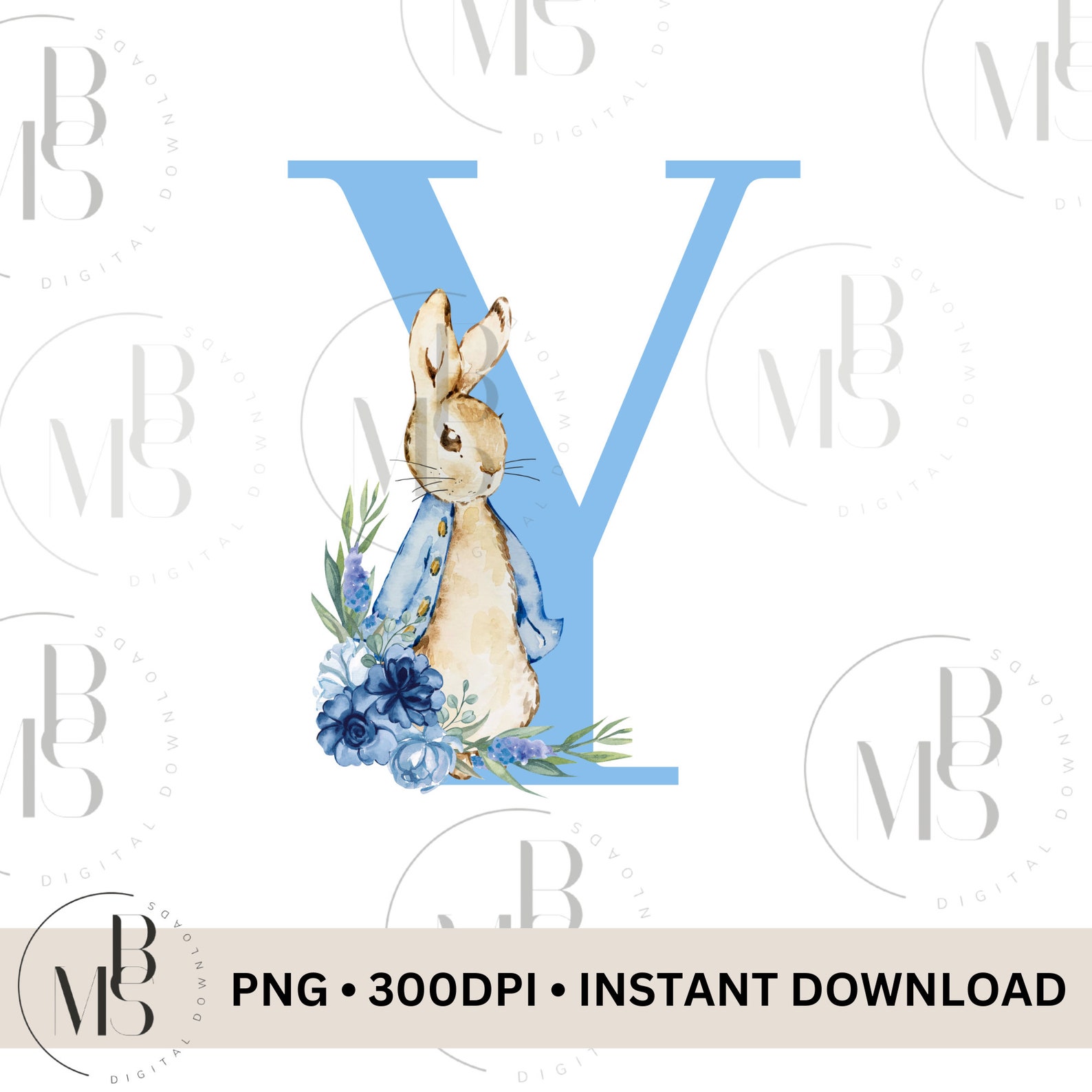 Peter Rabbit PNG | LETTER Y | Clipart | Downloadable | Instant Download ...