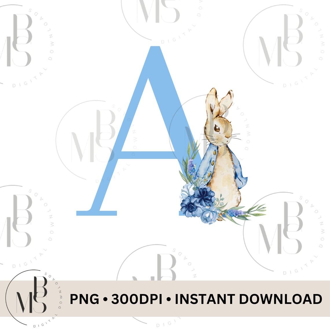 Peter Rabbit PNG | LETTER A | Clipart | Downloadable | Instant Download ...
