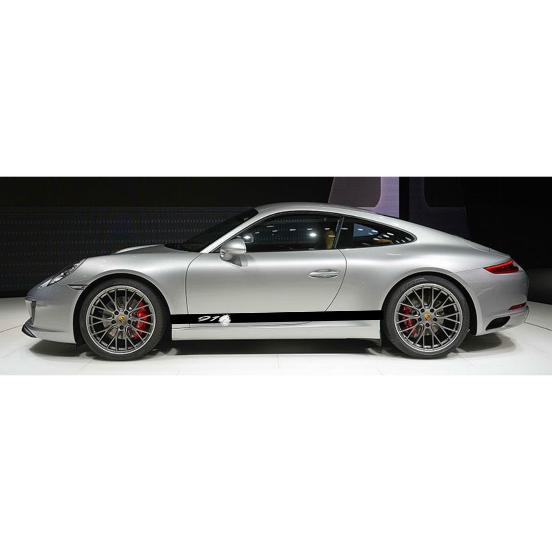 Custom Font 911 Triple Stripe Side Panel Decals Set for - Etsy
