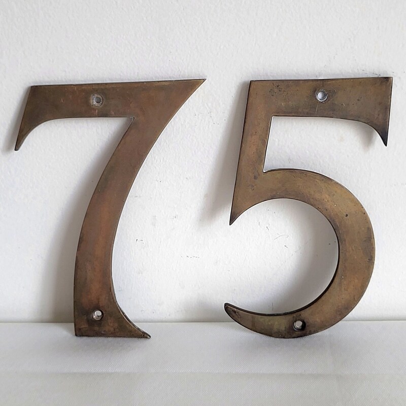 Brass House Numbers - Etsy