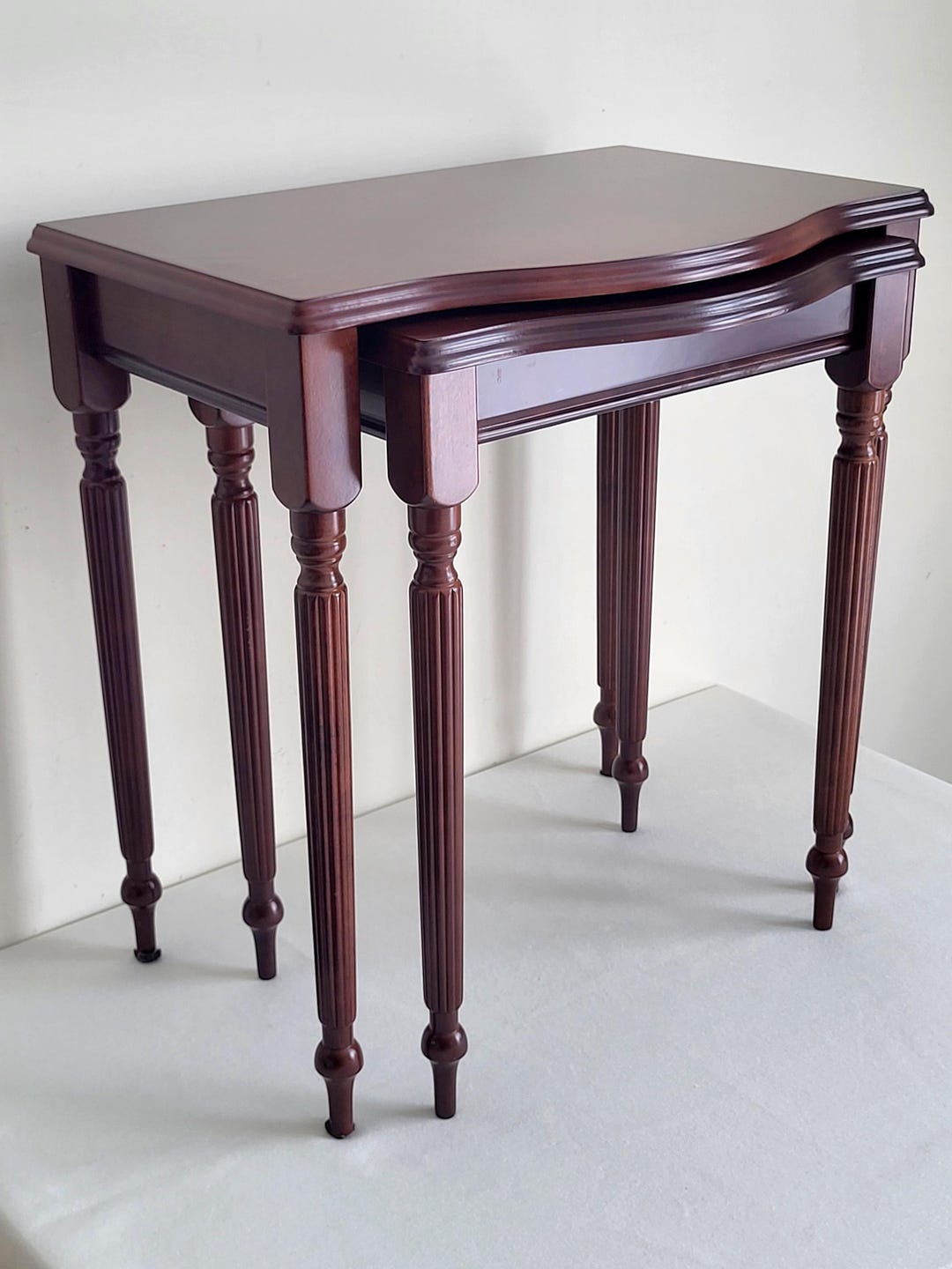 Vintage Mahogany Nesting Tables by Bombay Company: Classical Style Home ...
