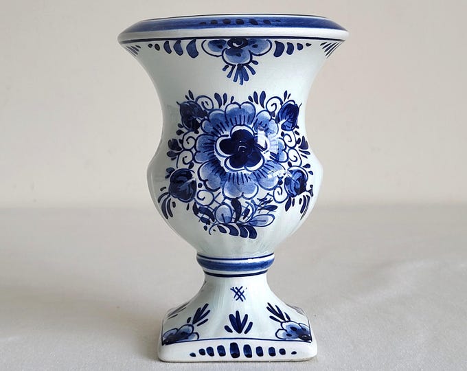 6" Delft Holland Ceramic Vase, Hand Painted, Delftware, Delft Pottery ...