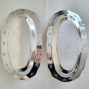 12.75" Pair of Vintage Victorian Silver Plated Bread Serving Trays ...