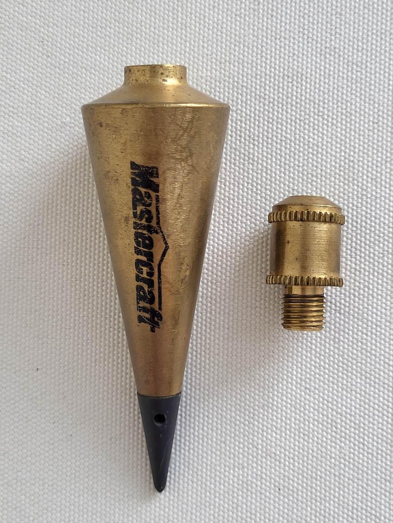 Vintage Mastercraft Brass Plumb Bob - Industrial Decor & Survey Tool - Etsy