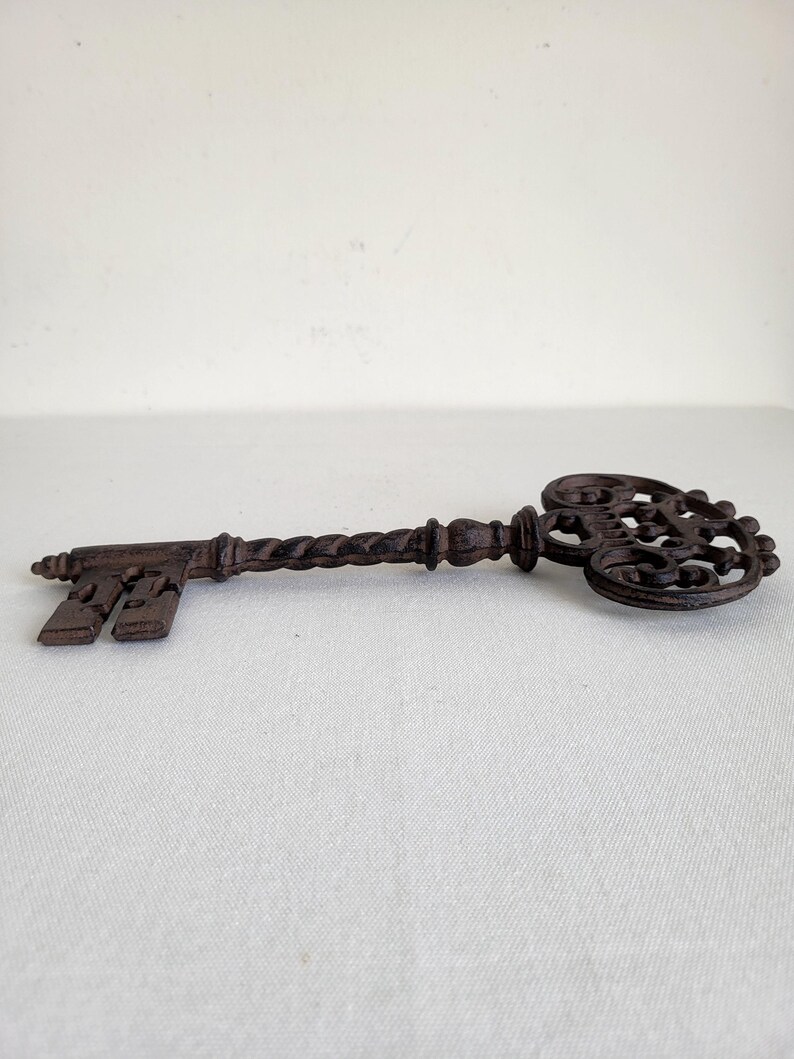 Large Vintage Cast Iron Skeleton Key: Victorian Wall Decor (12 Inch ...
