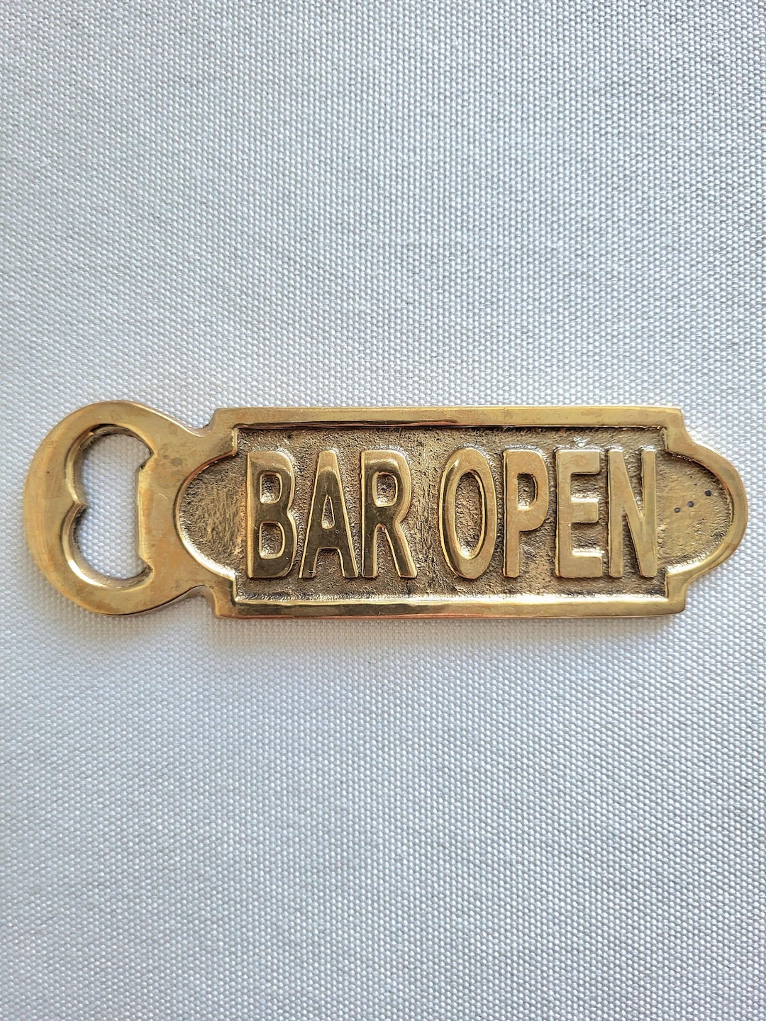 4.75" Vintage Brass Bar Open Bottle Opener, Retro Barware, Barware ...