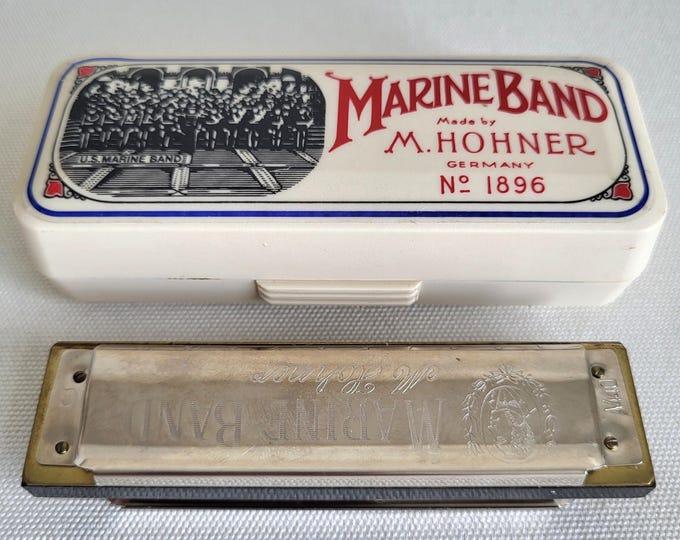 Vintage Hohner Marine Band Harmonica: Diatonic Blues Harp in G, Made in ...