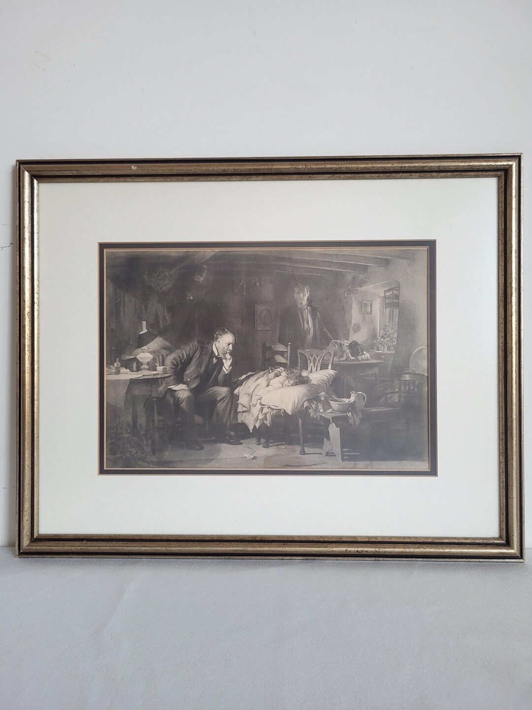 Vintage "the Doctor" Photogravure: Sir Luke Fildes, Study Decor (20.5 ...