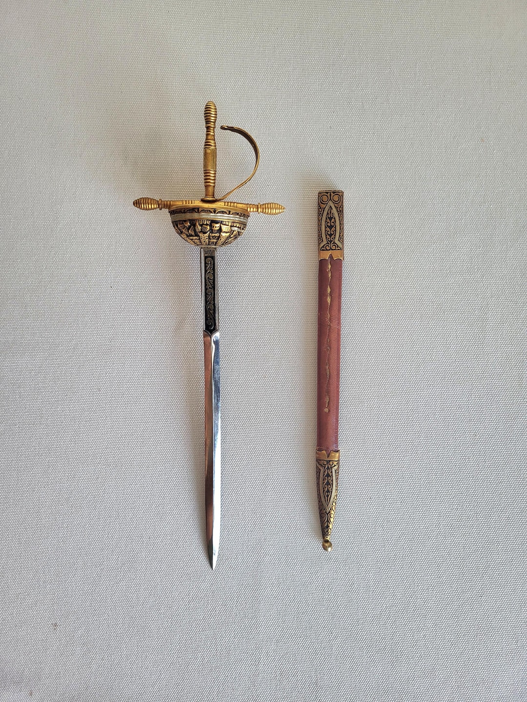 Vintage Toledo Sword Letter Opener With Scabbard - Made in Spain - Etsy