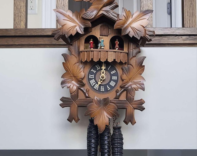 Vintage German Musical Cuckoo Clock With Dancers – Swiss CUENDET ...