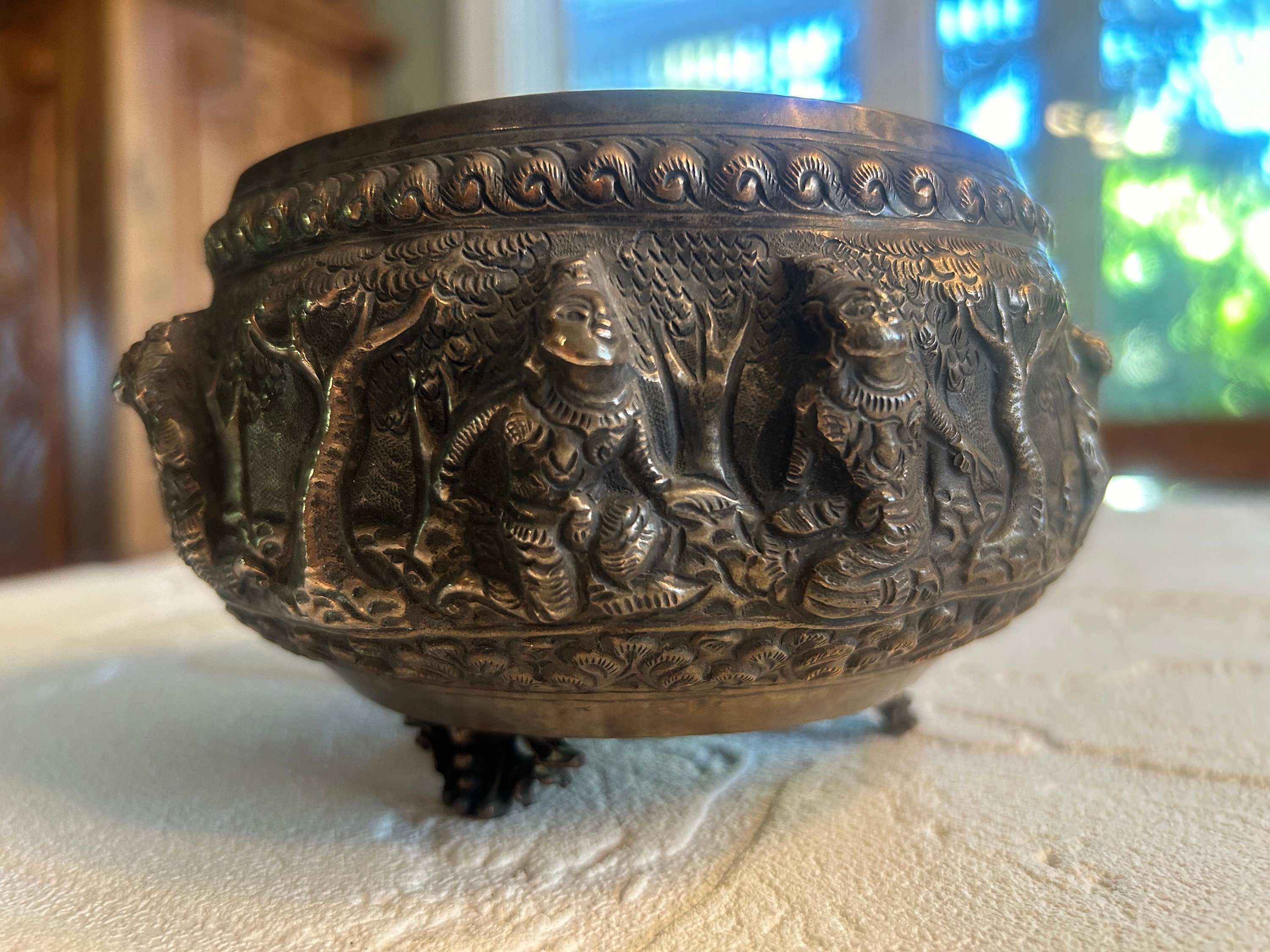 Lovely Burmese Myanmar Thai Silver Bowl From the Late 19th Century to ...