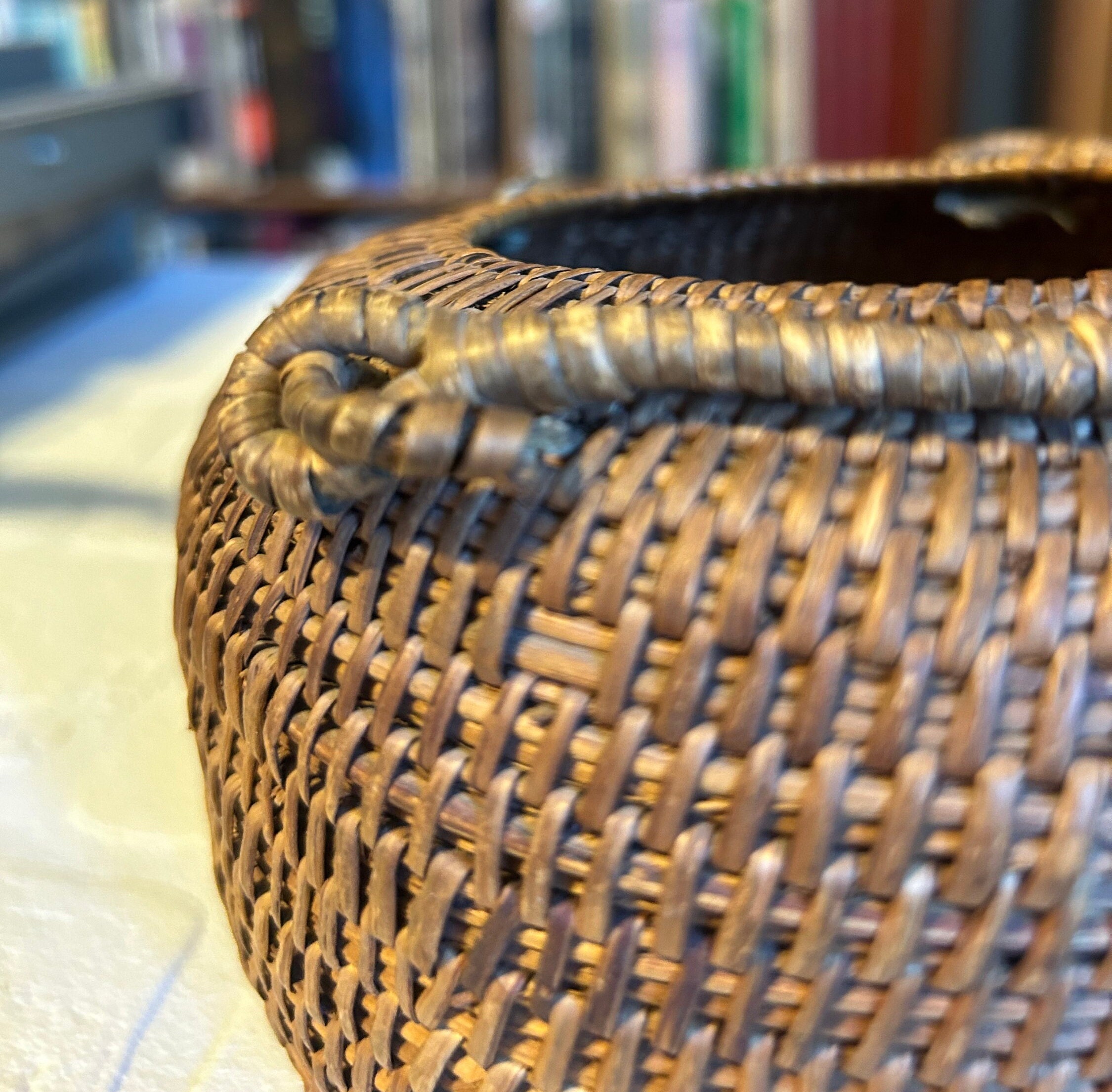 Old Haida Basket From the Northwest Coast in Very Good Condition, Solid ...