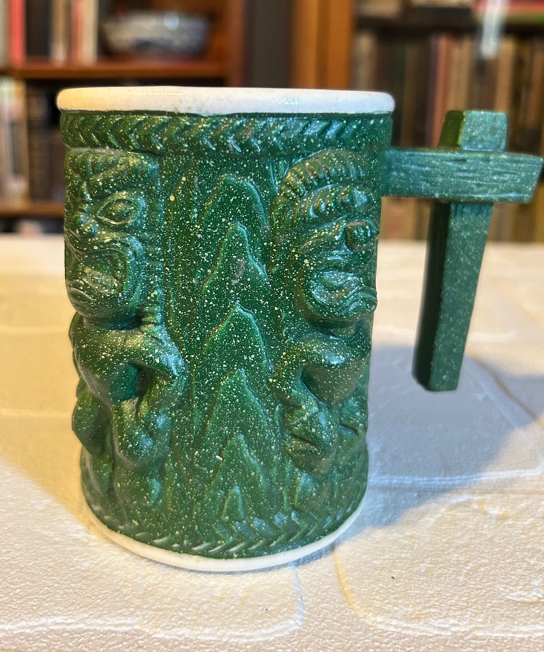 Rare Green Tiki Mug Made by Napcoware in Excellent Condition. - Etsy