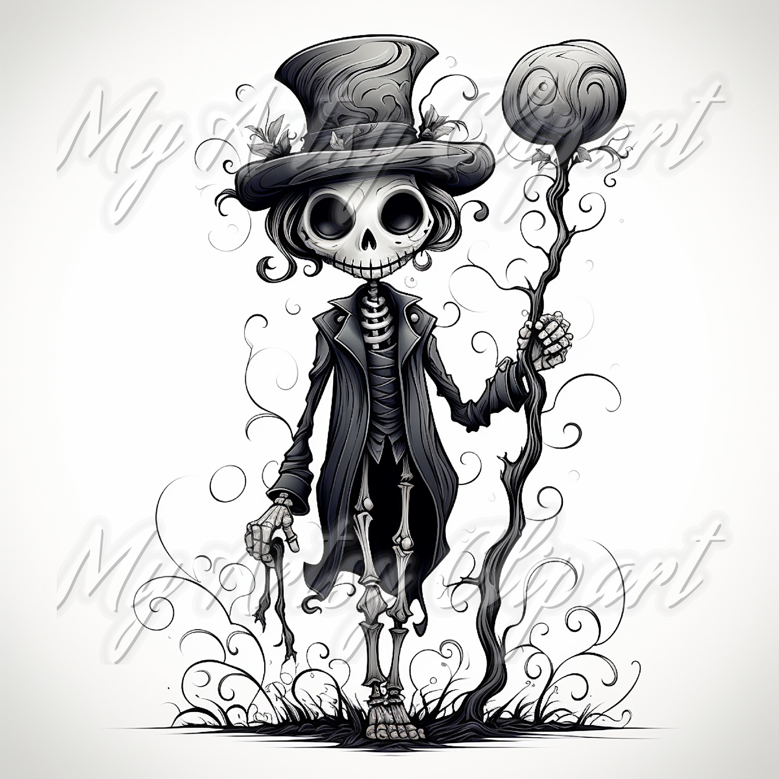 13 Creepy Voodoo Doll Clipart, Cute Skeleton JPG, Voodoo Skeleton ...
