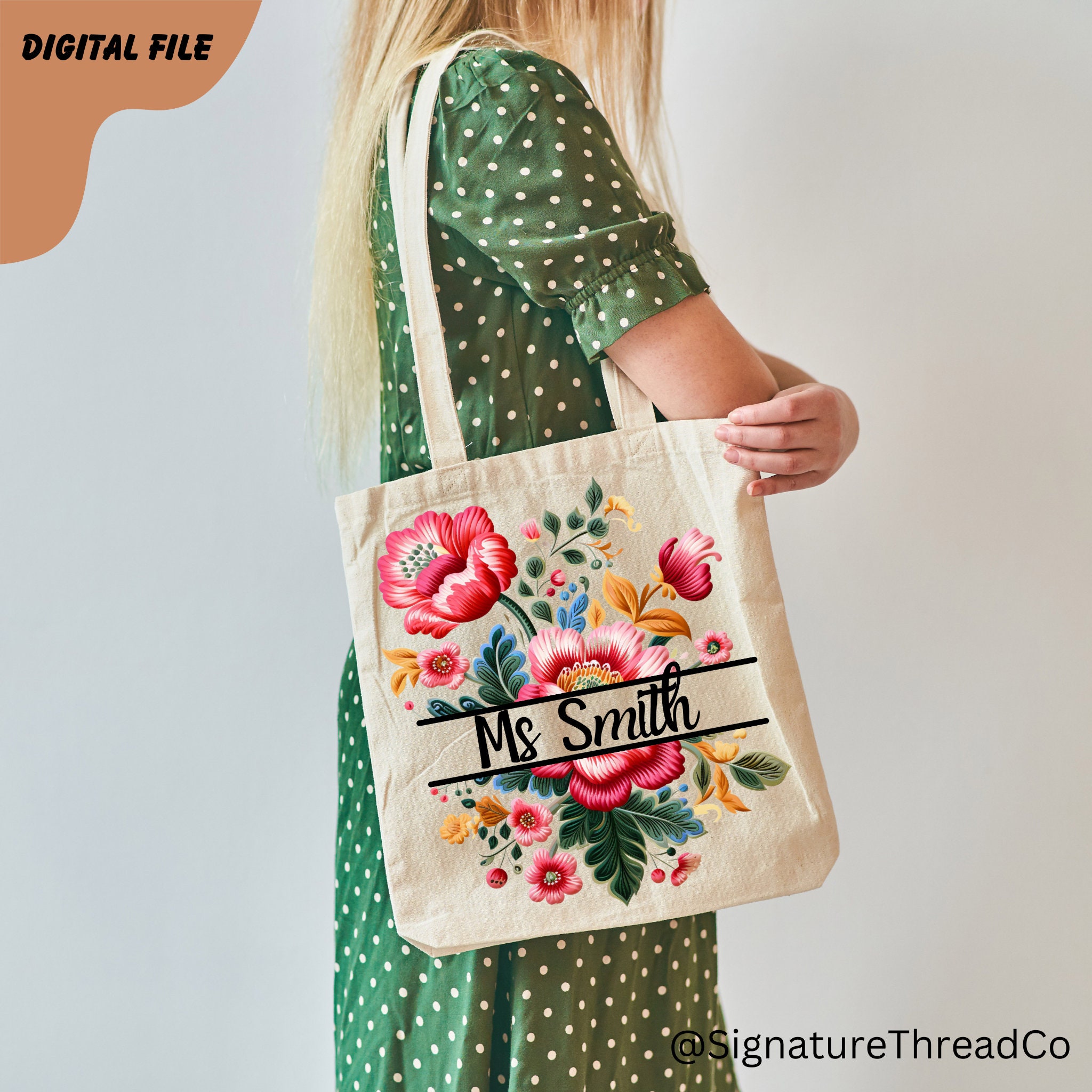 Custom Floral Frame, Custom Name Bundle, Custom Grandma PNG, Custom ...