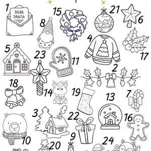 Christmas Countdown Poster Printable Advent Calendar Custom Advent ...