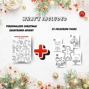 Christmas Countdown Poster Printable Advent Calendar Custom Advent ...