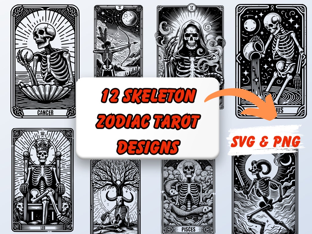Zodiac Tarot Deck Bundle Svg Png, Oracle Deck Tarot Png, Astrology ...