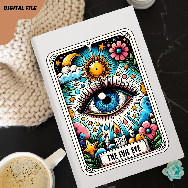 The Evil Eye Tarot Card PNG, Funny Tarot Designs Witchy Vibes ...