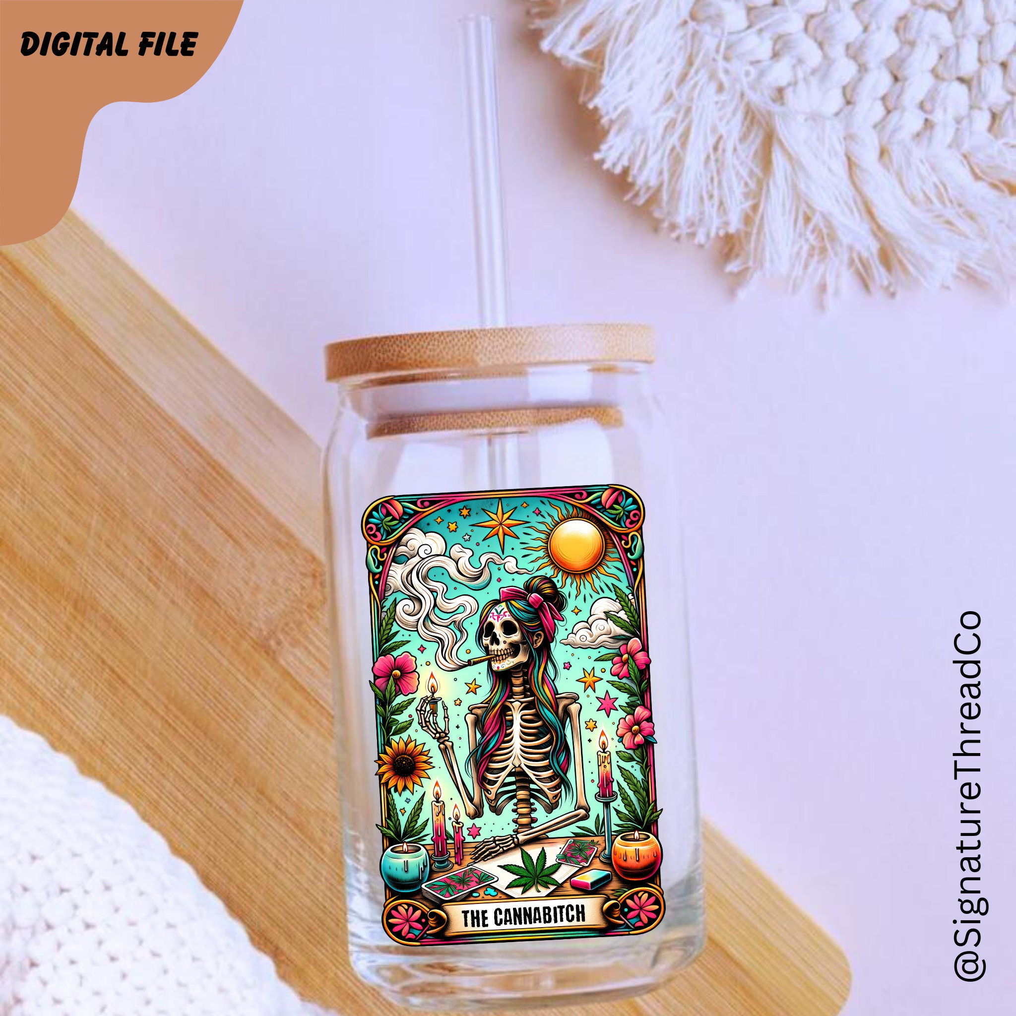 The Cannabitch Tarot Card PNG, Stoned Tarot, Funny 420 Cannabis ...