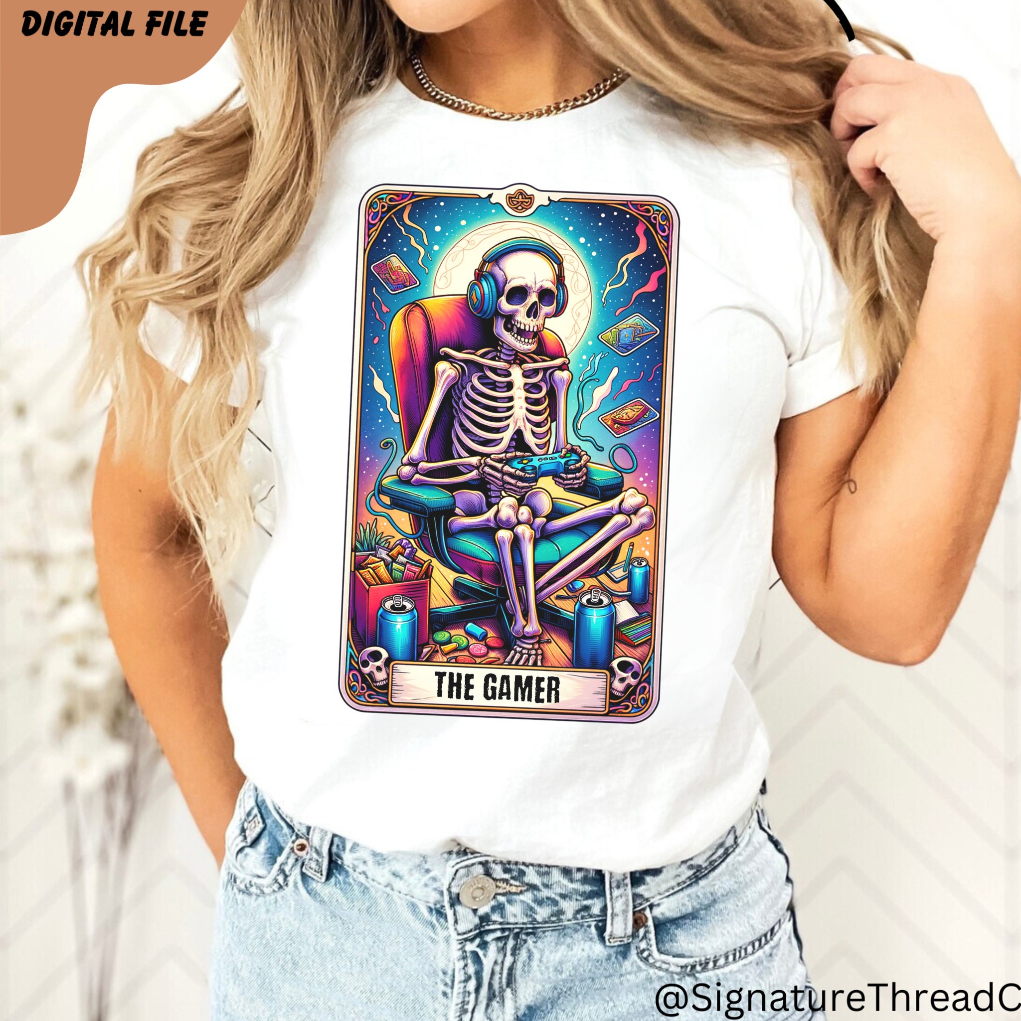 The Gamer Downloadable Tarot Card, Gaming Clipart, Video Game PNG ...