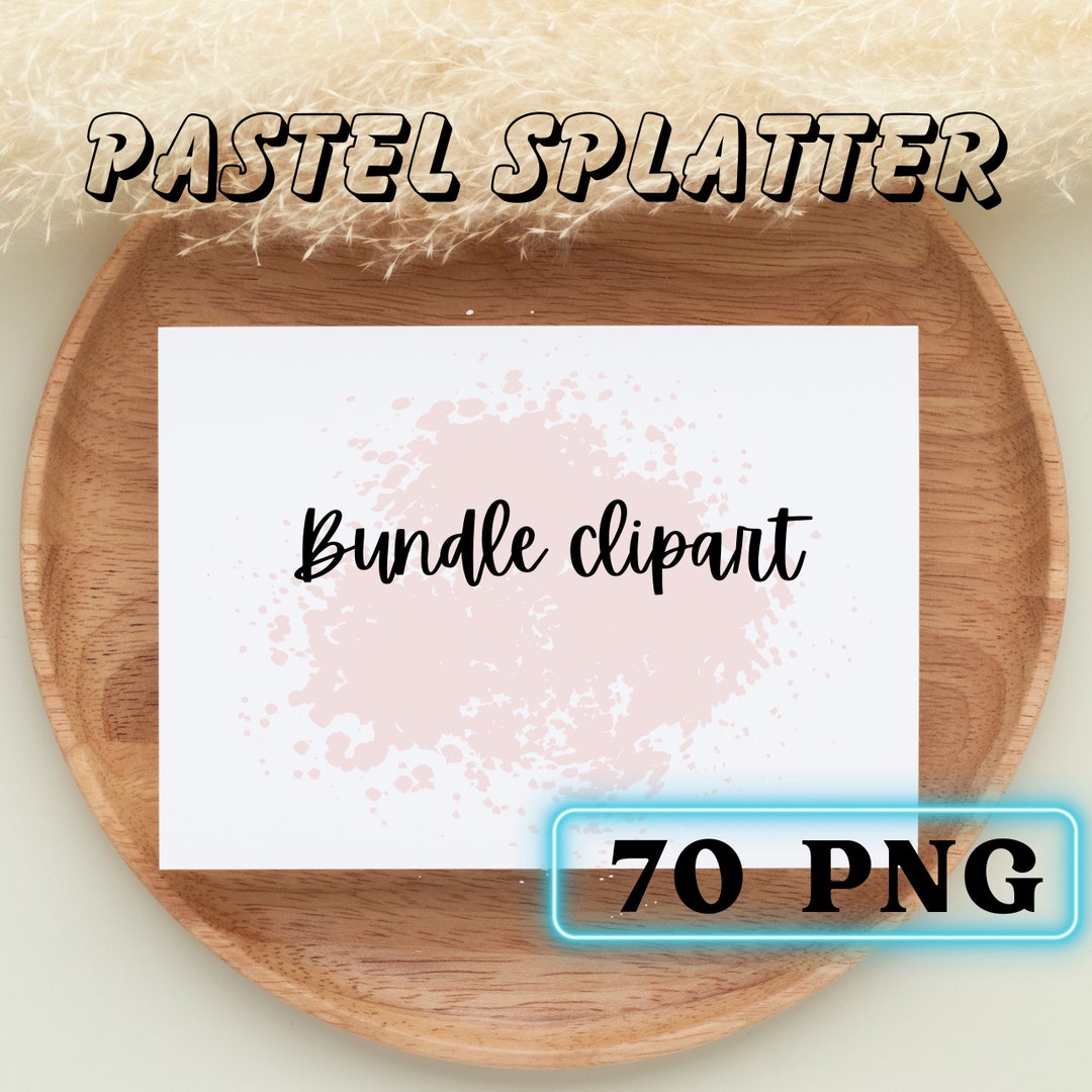 Pastel Neutral Watercolor Splatter Clipart, Abstract Background ...