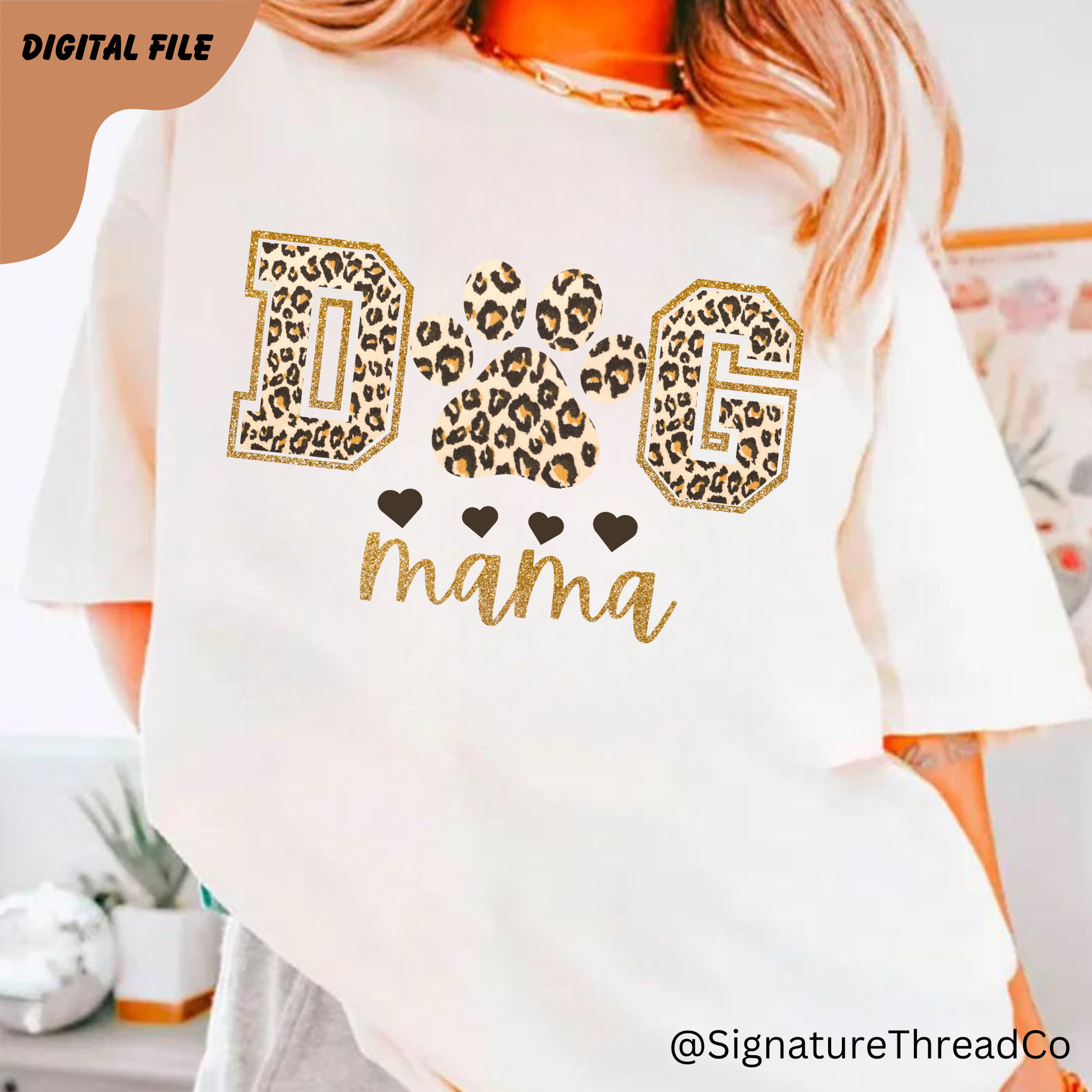 Leopard Dog Mama, Custom Dog Mama Png, Custom Dog Names, Dog Paw Png ...