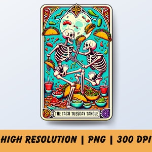 Funny Downloadable Tarot, Taco Png, Skeleton Dance, Printable Tarot ...