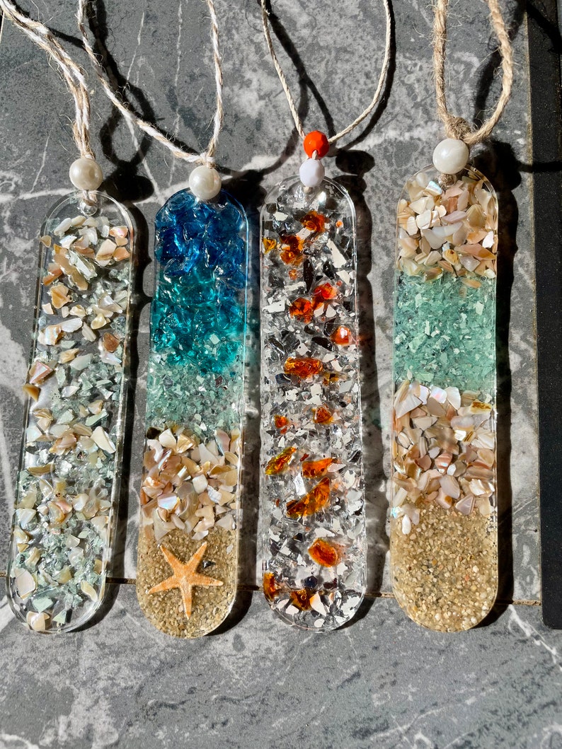 Resin Shell Bookmarks - Etsy