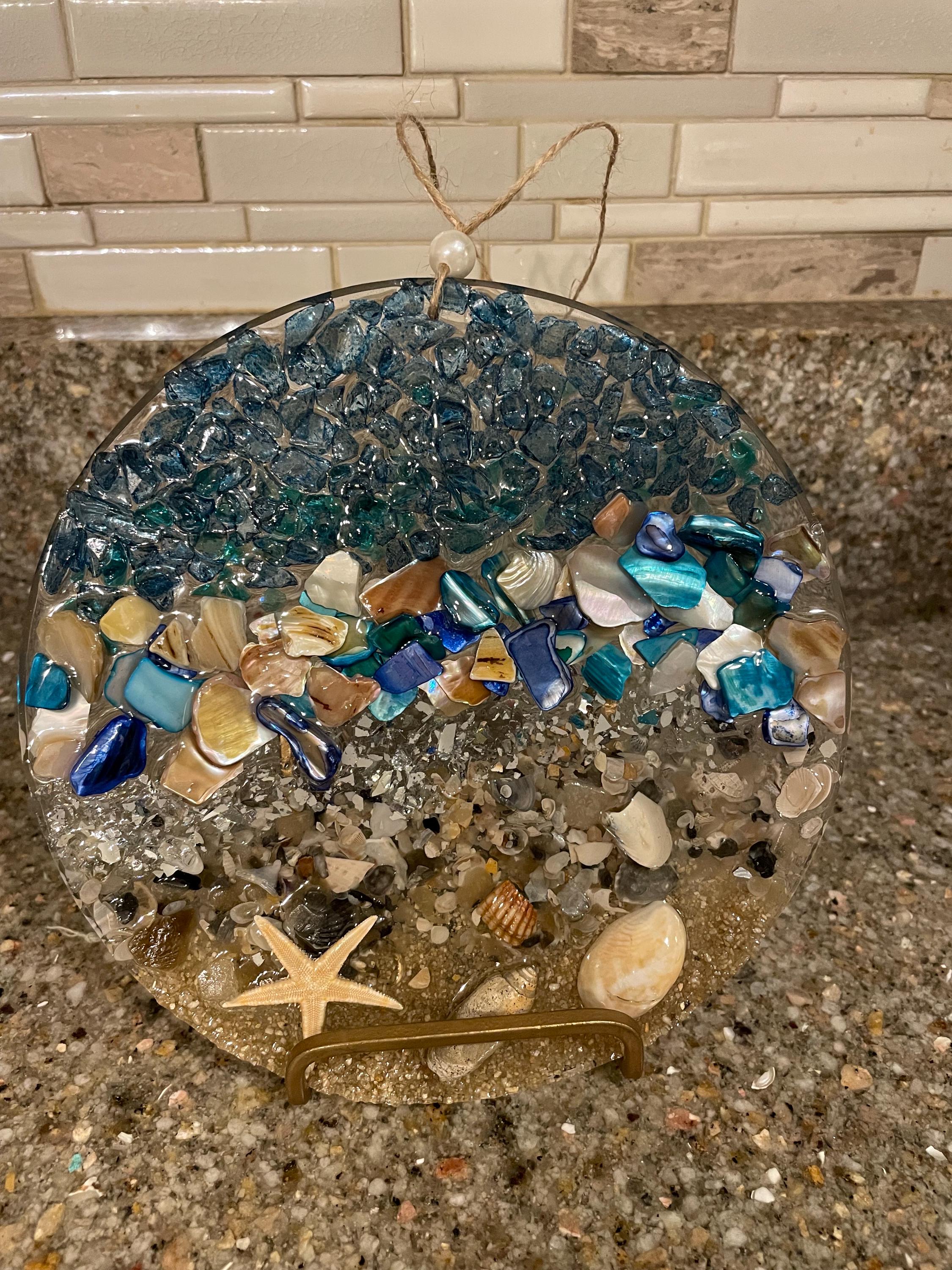 Beautiful Crushed Glass, Shell and Sand Sun Catchers! - Etsy
