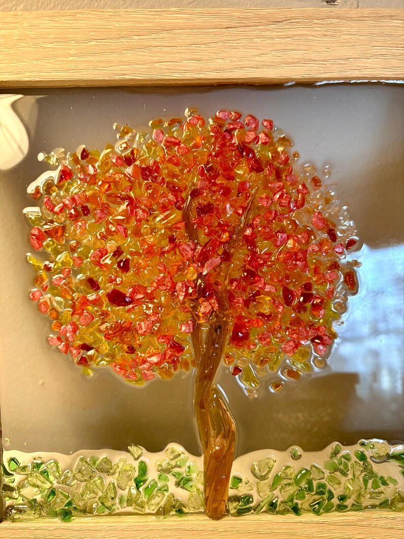 Crushed Glass Seasonal Trees - Etsy