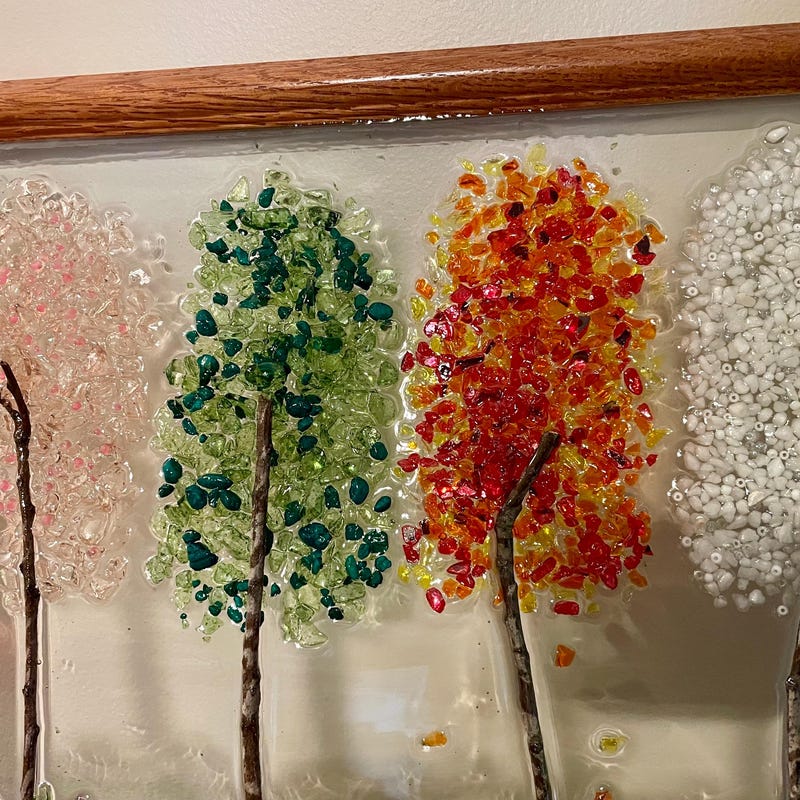 Crushed Glass Tree - Etsy