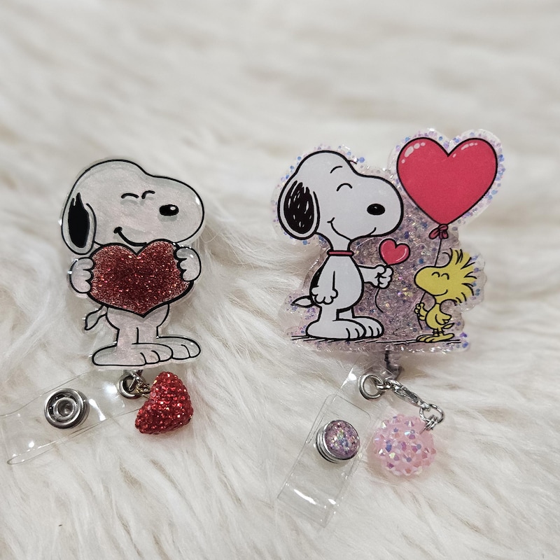 Snoopy Peanuts Badge Reels - Etsy