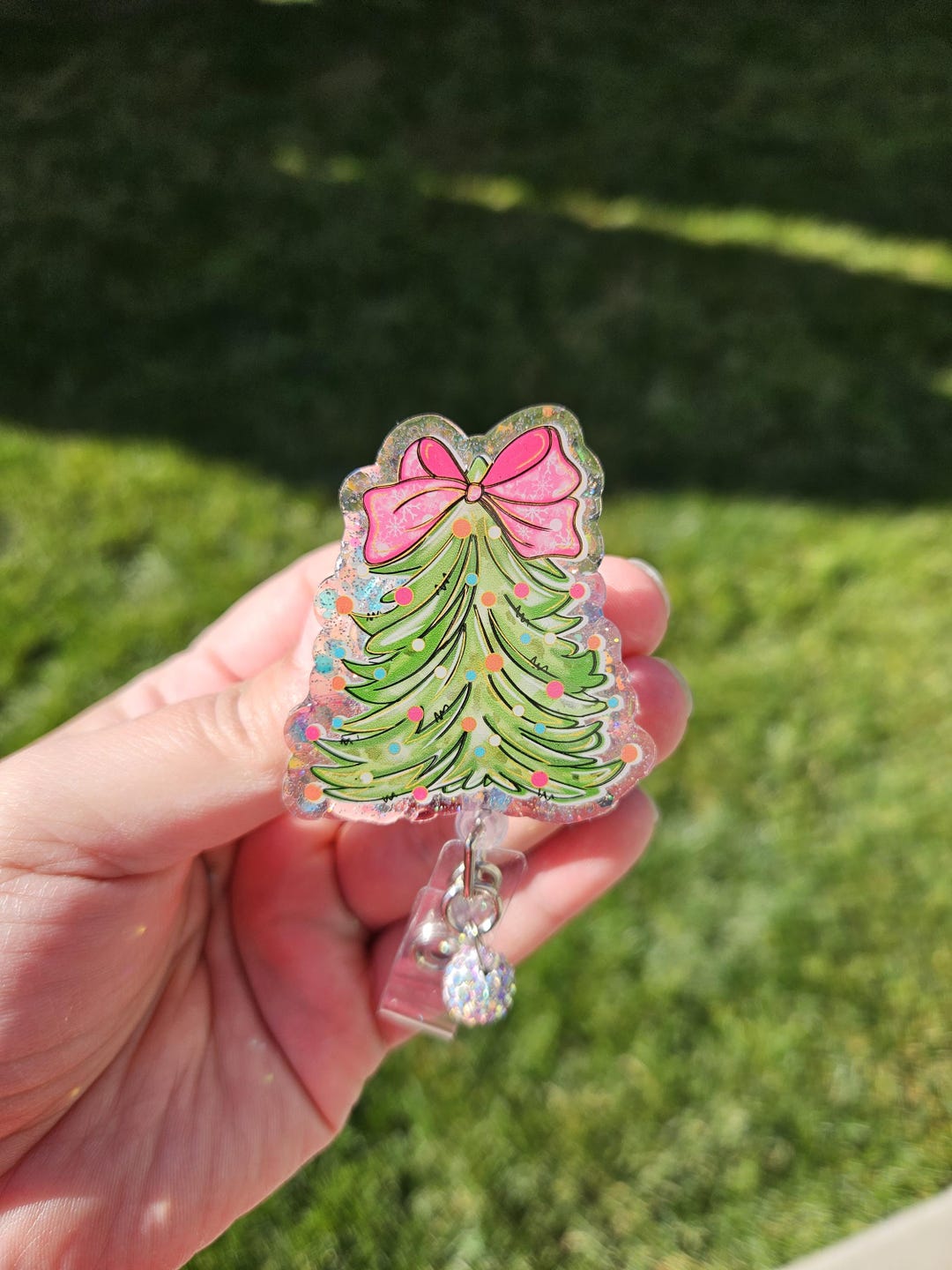 Christmas Tree Badge Reels. Retractable ID Holder. - Etsy