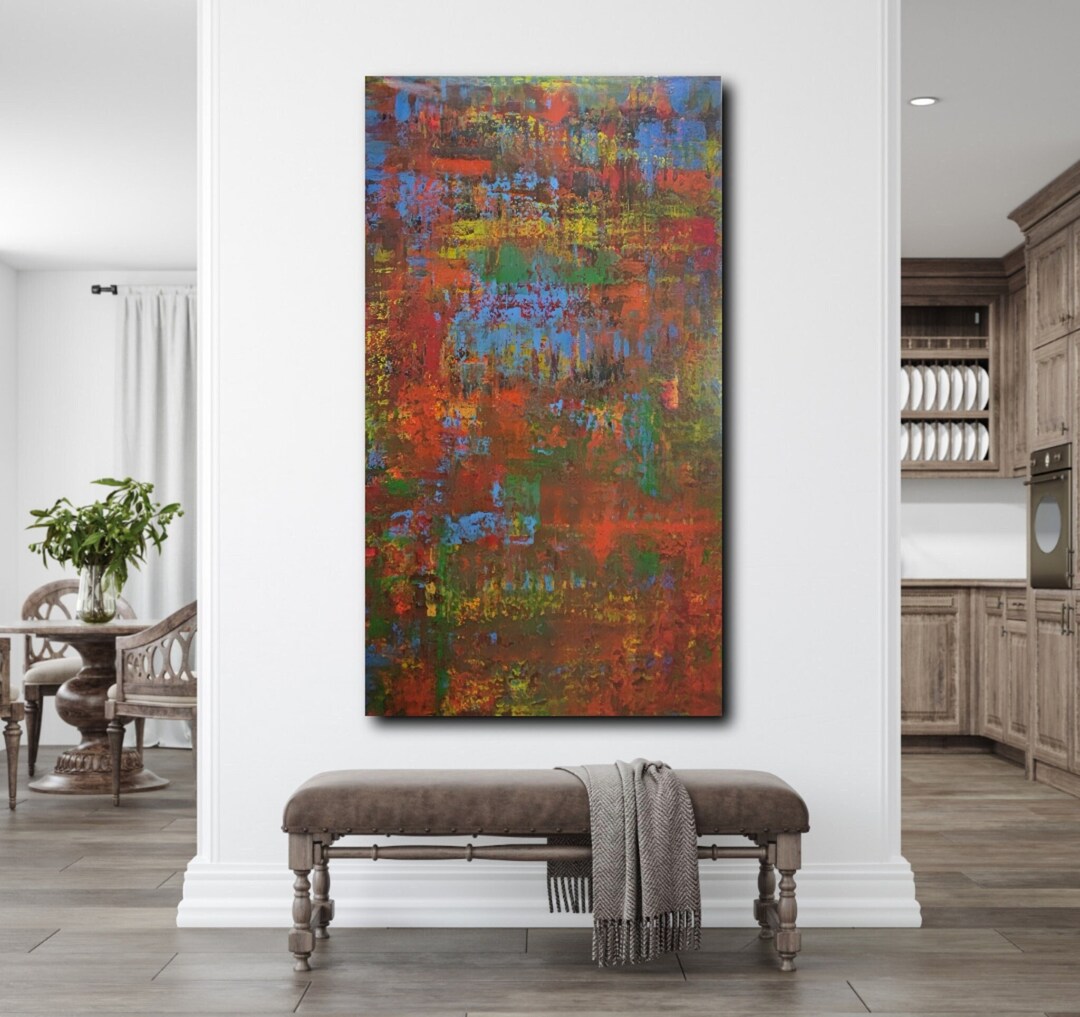 Richter Style Original Painting Extra Large Abstract Contemporary ...