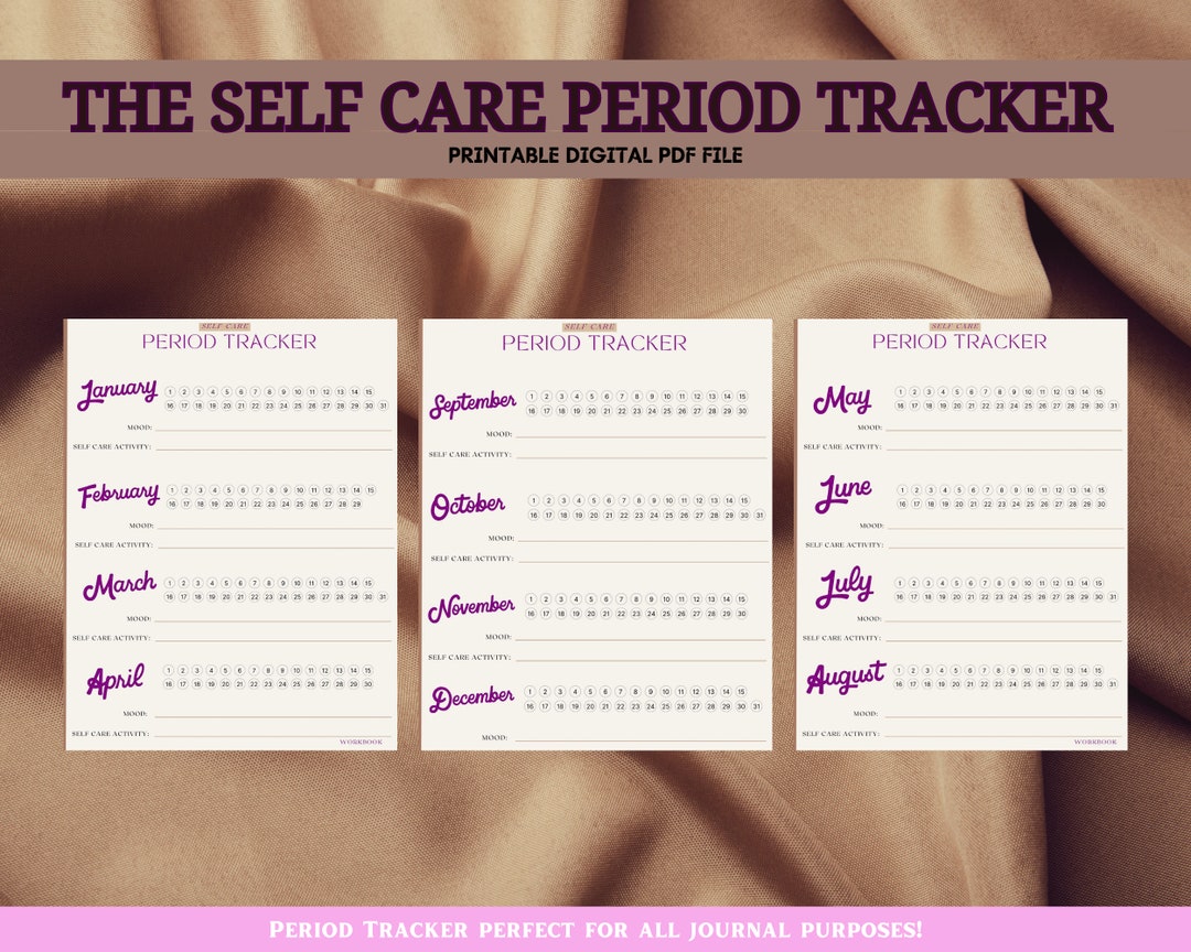 The Self Care Period Tracker - Etsy