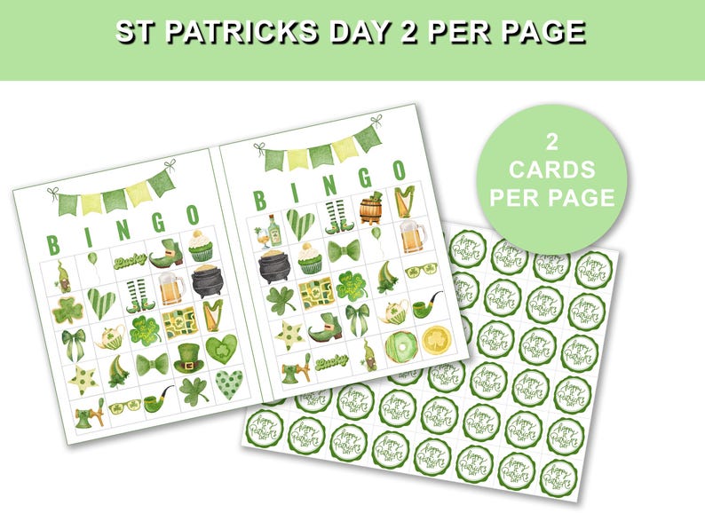30 St Patricks Day Bingo Cards Printable, St Patricks Bingo Activity ...