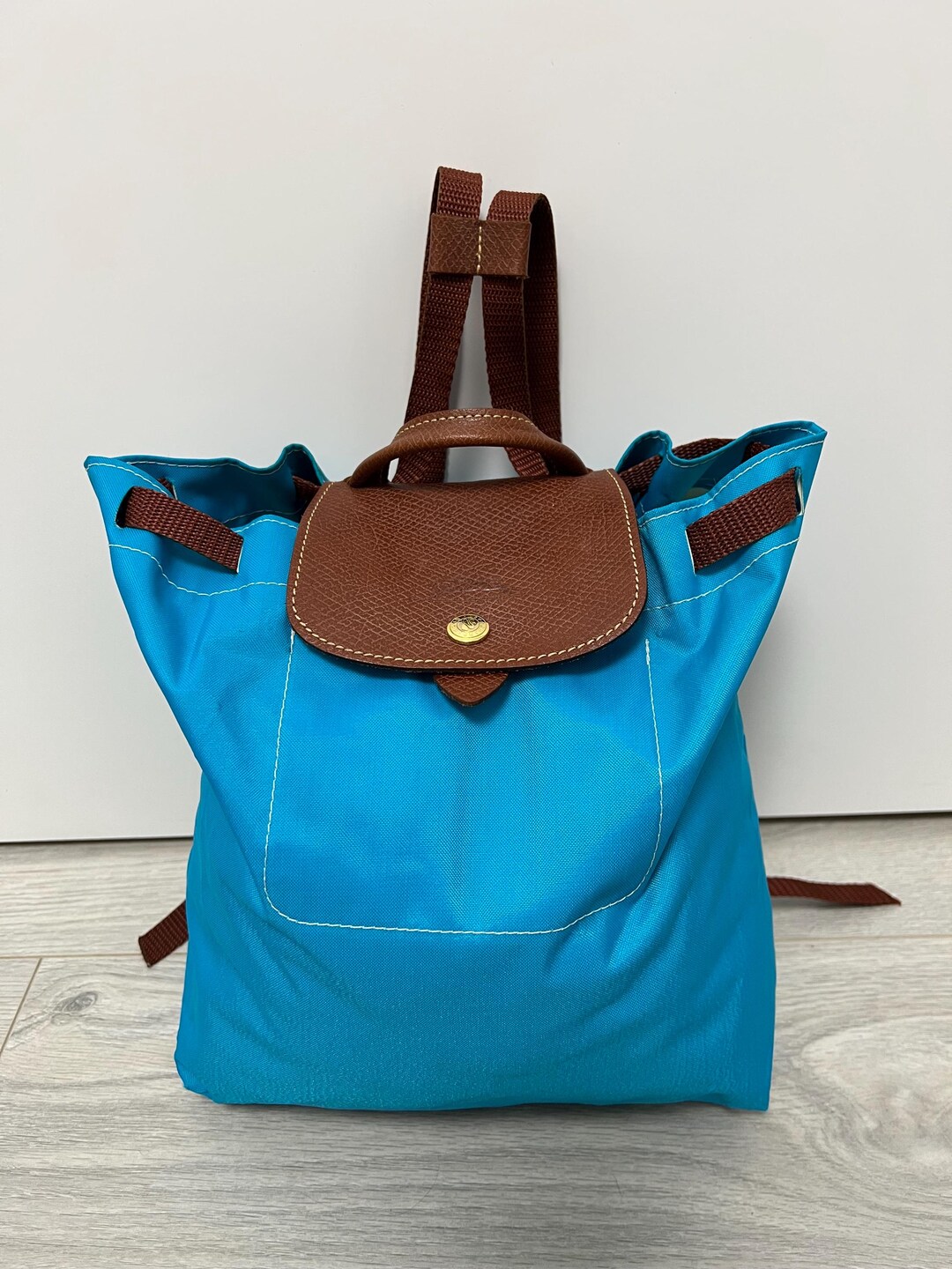 Vintage Longchamp Le Pilage Light Blue Backpack Handbag XS - Etsy