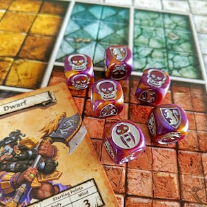 Heroquest Dice Set – Custom Engraved Acrylic Dungeon Crawler Dice - Etsy