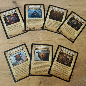 Dwarven Rune Magic Custom Reference Cards - Etsy