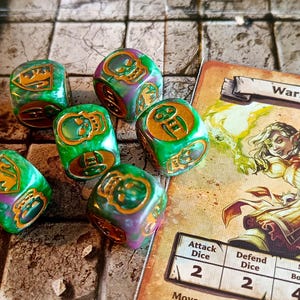 Heroquest Dice Set – Custom Engraved Acrylic Dungeon Crawler Dice - Etsy