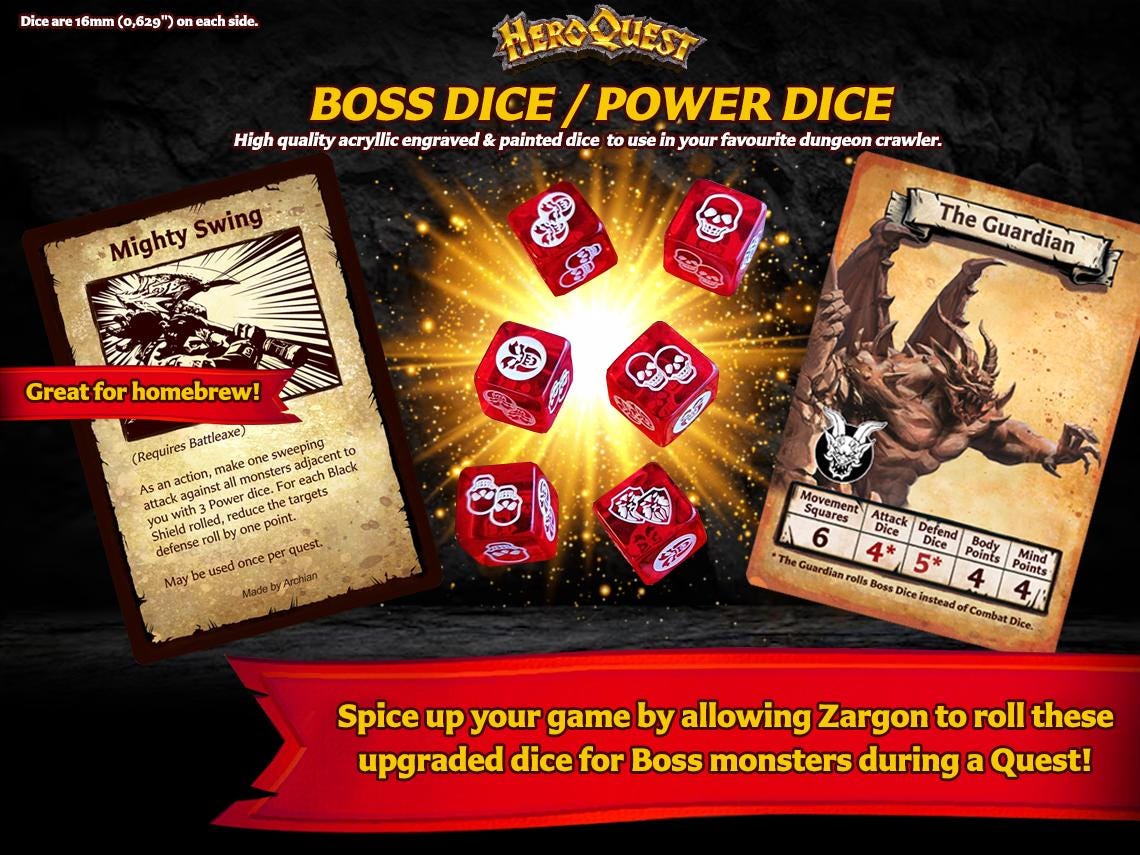 Heroquest - Boss Dice (modern) - Etsy