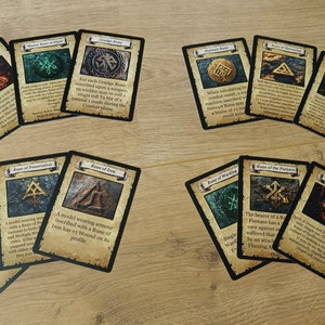 Dwarven Rune Magic Custom Reference Cards - Etsy