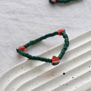 Fimo Bracelet, Green Fimo Bracelet, Watermelon Bracelet, Watermelon Art, Palestine Bracelet ...