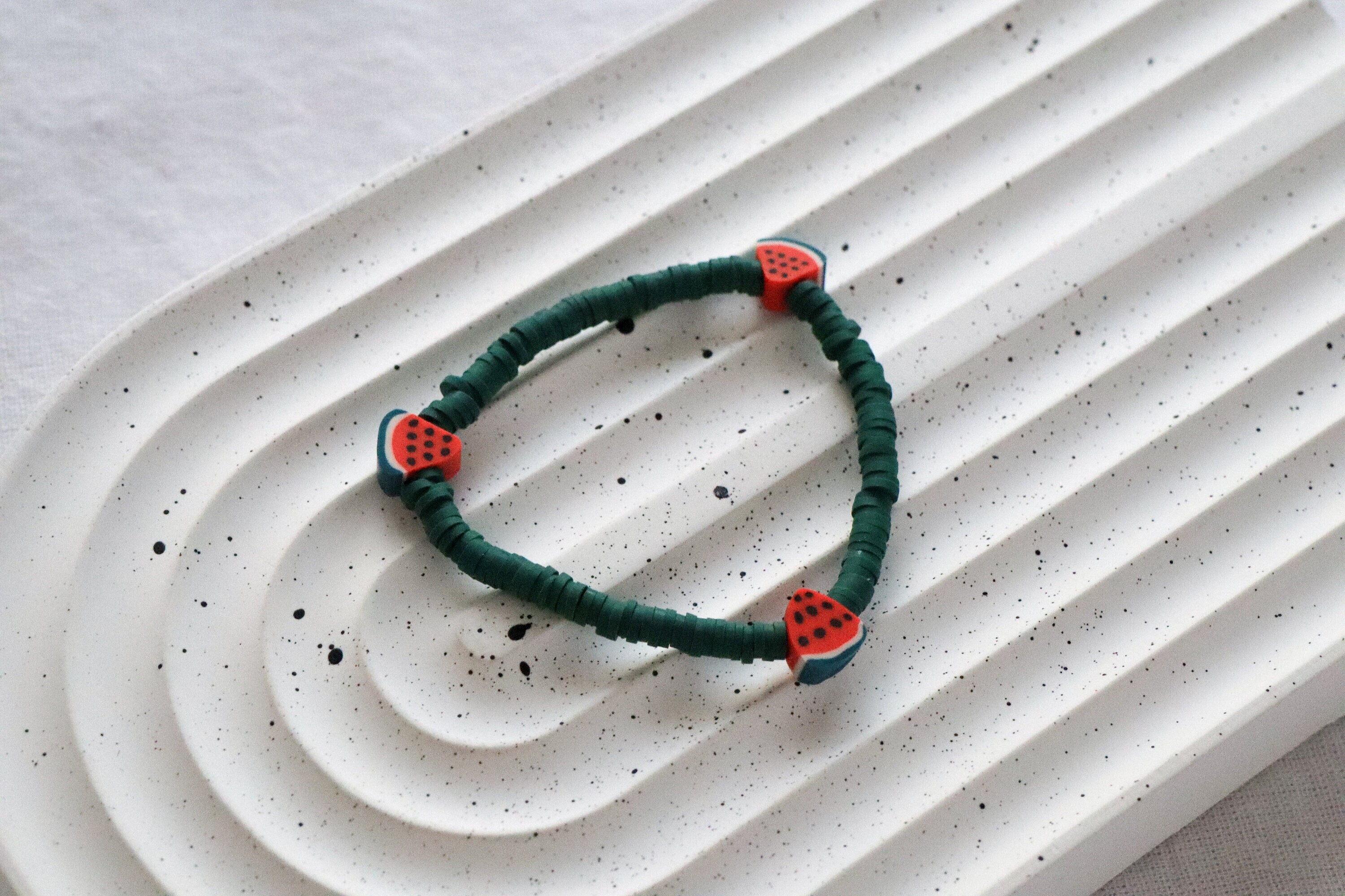 Fimo Bracelet, Green Fimo Bracelet, Watermelon Bracelet, Watermelon Art, Palestine Bracelet ...